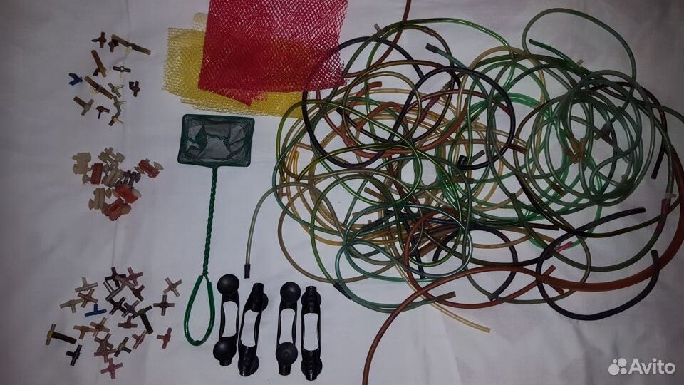 Шланги, крестовины, зажимы, краники, сачок